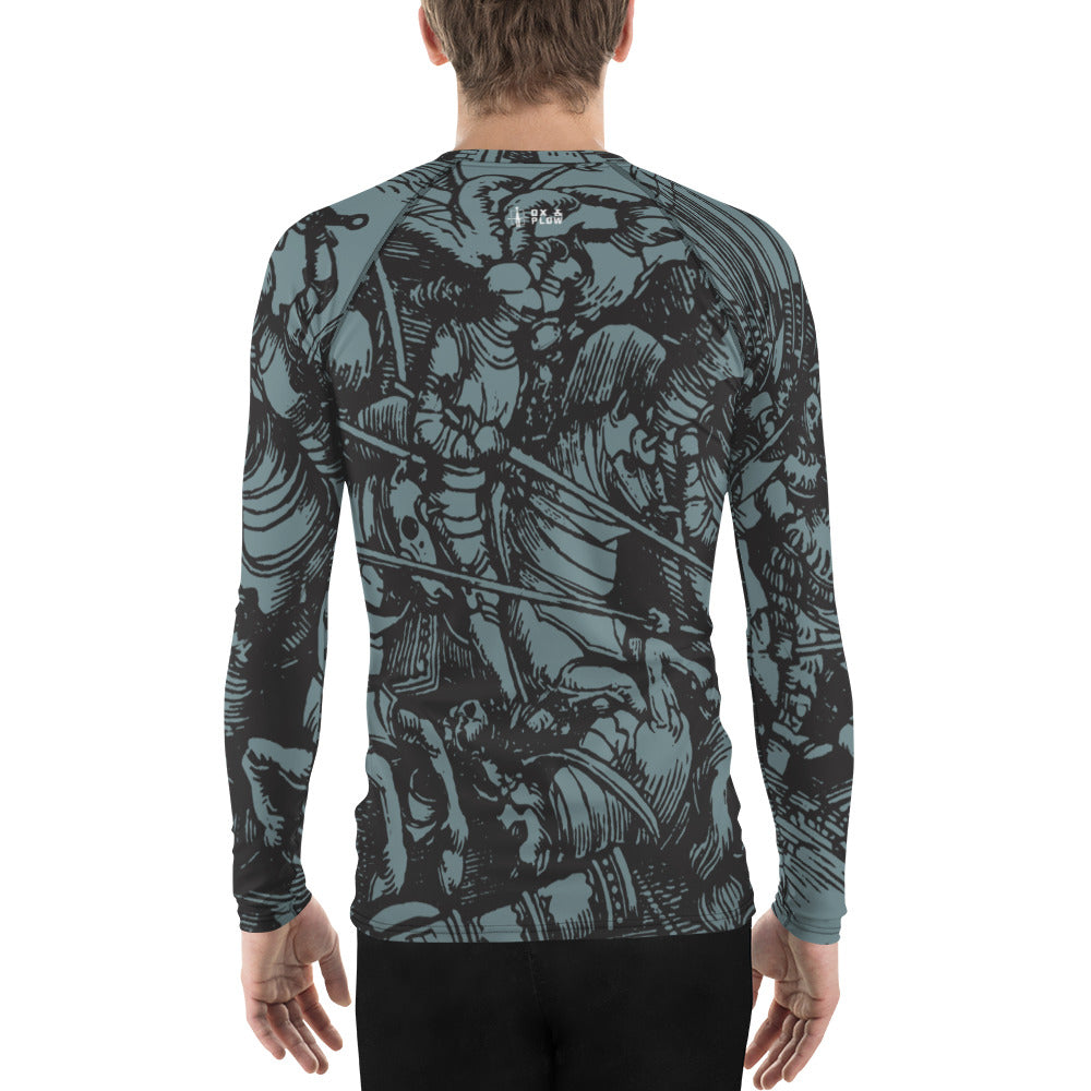 Gothic Blue Landsknecht Battle Men's Rash Guard – Ox and Plow