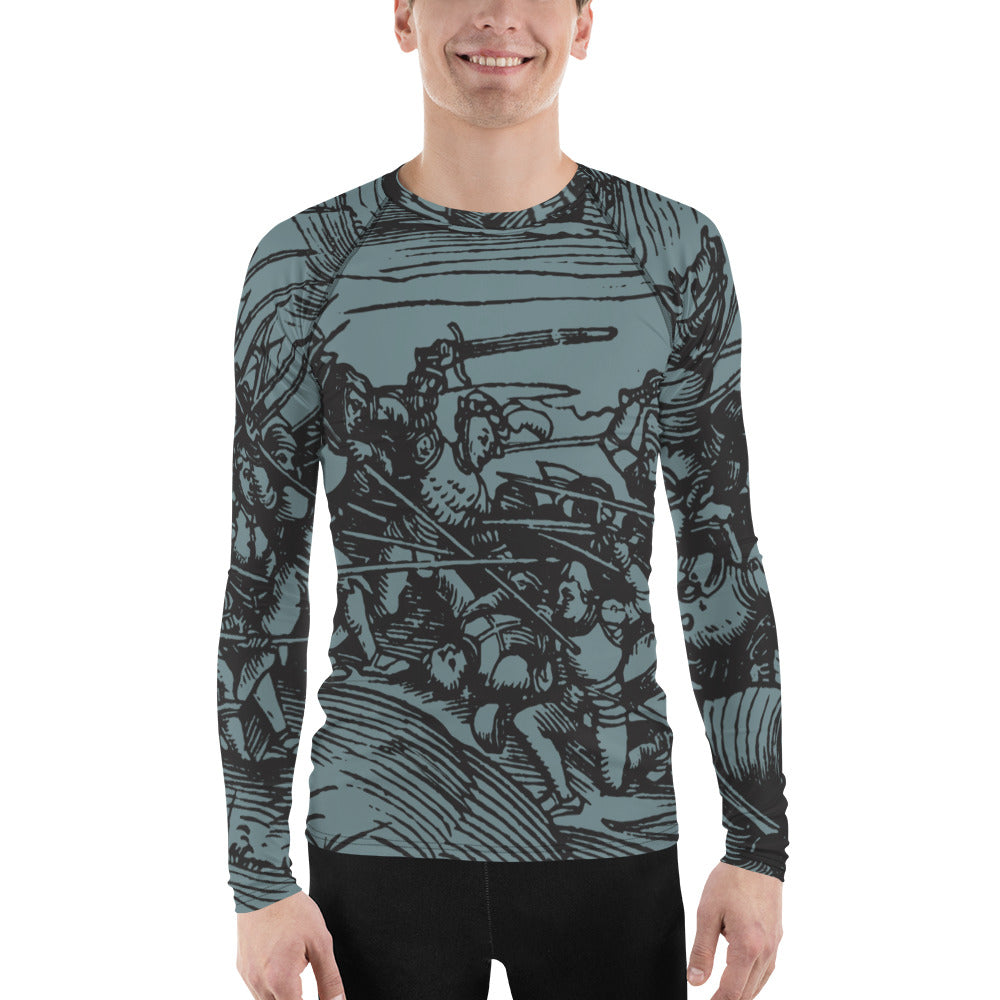 Gothic Blue Landsknecht Battle Men's Rash Guard – Ox and Plow
